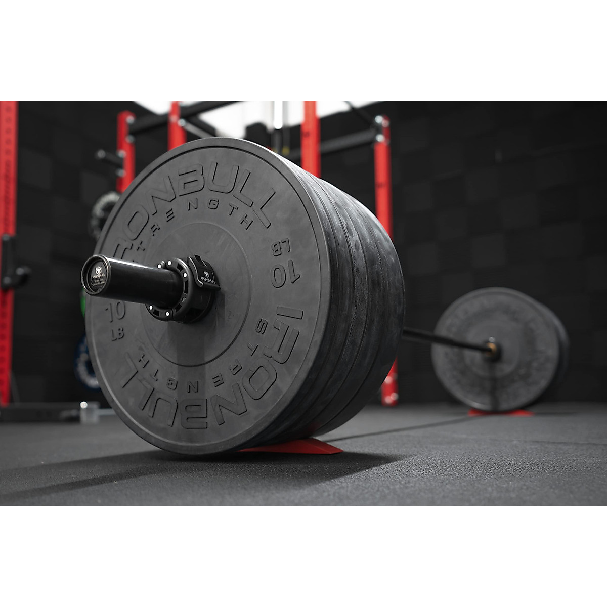 HD Bumper Plates 2" (Single) - One (1) 25 LB Single Rubber Weight Plate in Pounds (LB) for Olympic Barbells - Ideal for Cross-Training, Weightlifting, Fitness and Gym Weights (25lb (Single Plate))