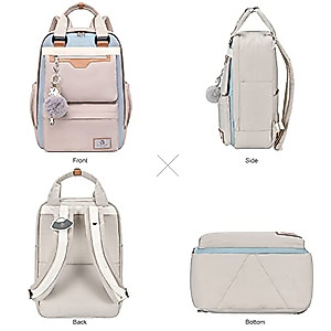 AO ALI VICTORY Laptop Backpack 15.6 Inch for Women Men Teacher Backpacks Nurse Bag Anti Theft Travel Back Pack Large College Bookbag (Medium, Grey)