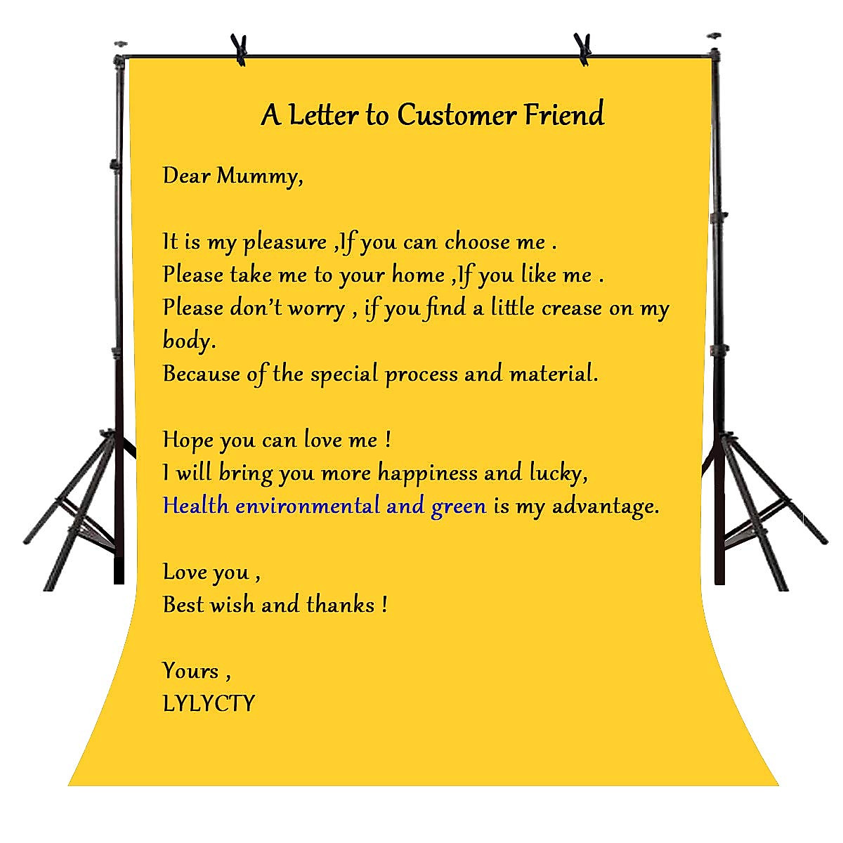 LYLYCTY 5x7ft Photography Studio Non-Woven Backdrop Yellow Backdrop Solid Color Backdrop Simple Background