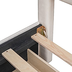 HAUSHECK Upholstered Platform Bed Queen Size, Bed Frame with 4 Drawers, Headboard and Footboard, Velvet Fabric, Wooden Slats Support, No Box Spring Needed, Queen Bed Frames for Teens & Adults