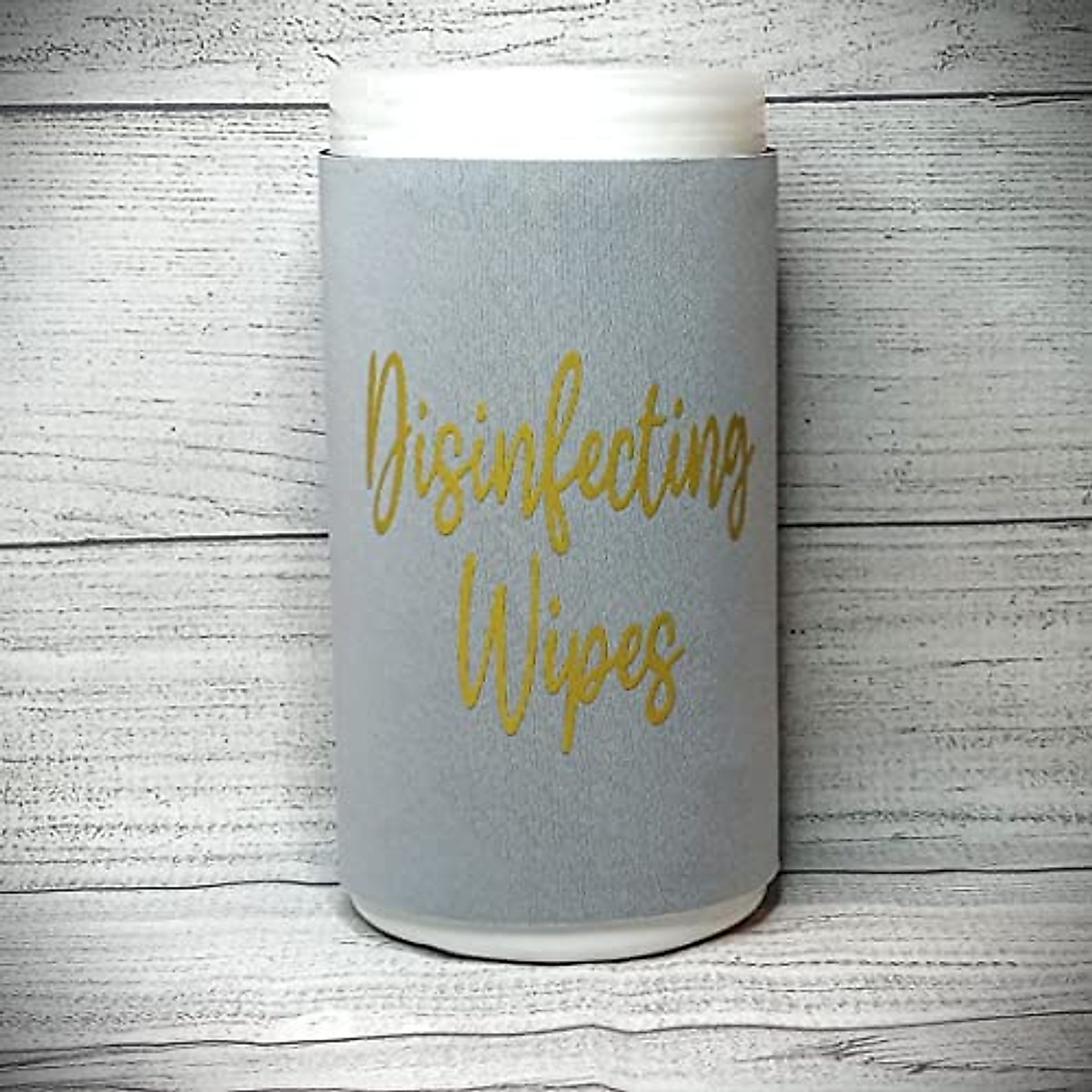 Decorative Cleaning Wipes Cover Gold Script (Large, Black)