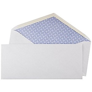 Amazon Basics #10 Security Tinted Business Envelopes, Moisture Sealed, 4-1/8 x 9-1/2 Inch - Pack of 500, White