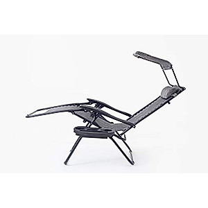 BTEXPERT Adjustable Steel Mesh Zero Gravity Lounge Chairs Case Outdoor Patio Recliner Beach Yard Garden with Pillows Sunshade Utility Tray Cup Holder Gray Two Case Pack (Set of 2 pcs)