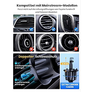 TOPK Phone Holder Car, Magnetic Phone Holder for Car, Upgrade Hook Clip Air Vent Mount with Strongest Magnet for Cellphones