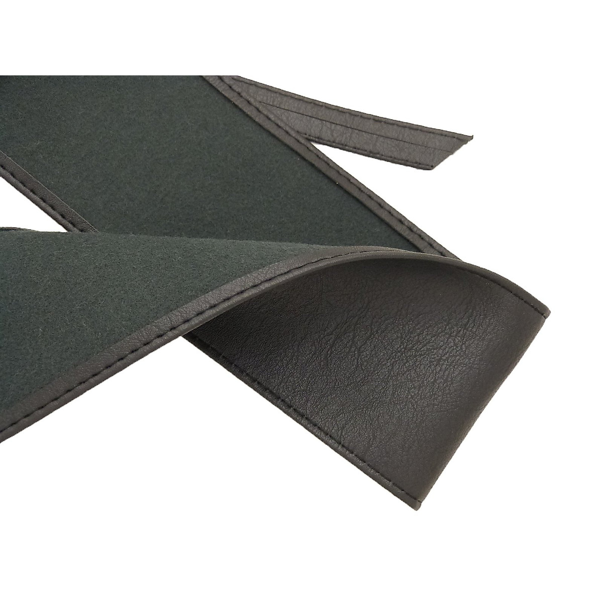 Fashion 21 Women's Wide Lace, Faux Leather Self Tie Wrap Obi Waist Belt (2 Style) (Black)