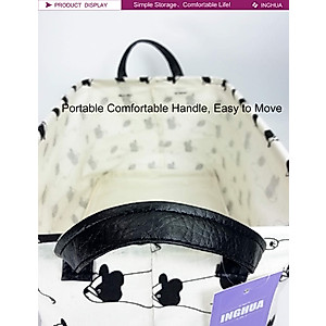 INGHUA Rectangular Storage Basket Fabric Organizer Bin for Toys,Books,Clothes,Gifts,Pets-Perfect for Home,Office,Nursery,Dorm,Shelf(Rec Bulldog)