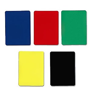 Brybelly Set of 5 Plastic Poker Size Cut Cards (Assorted Colors)