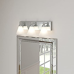 Designers Fountain 6493-CH Hudson 3 Bathroom Vanity Light Fixture, Chrome