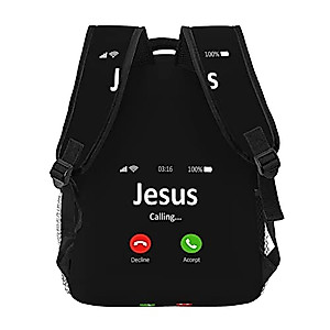 Jesus Cross Backpack Christian Laptop Backpack Casual Shoulder Bag Hiking Travel School Bookbag for Men Women Girls Boys