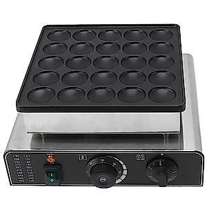 Commercial Pancake Maker， Mini Dutch Dorayaki Pancake Baker Waffle Maker Electric Muffin Making Machine 36 Holes Double Switch Non-stick Surface thermosta for Bakery Home and Kitchen (13.58*15.94*7.28inch)