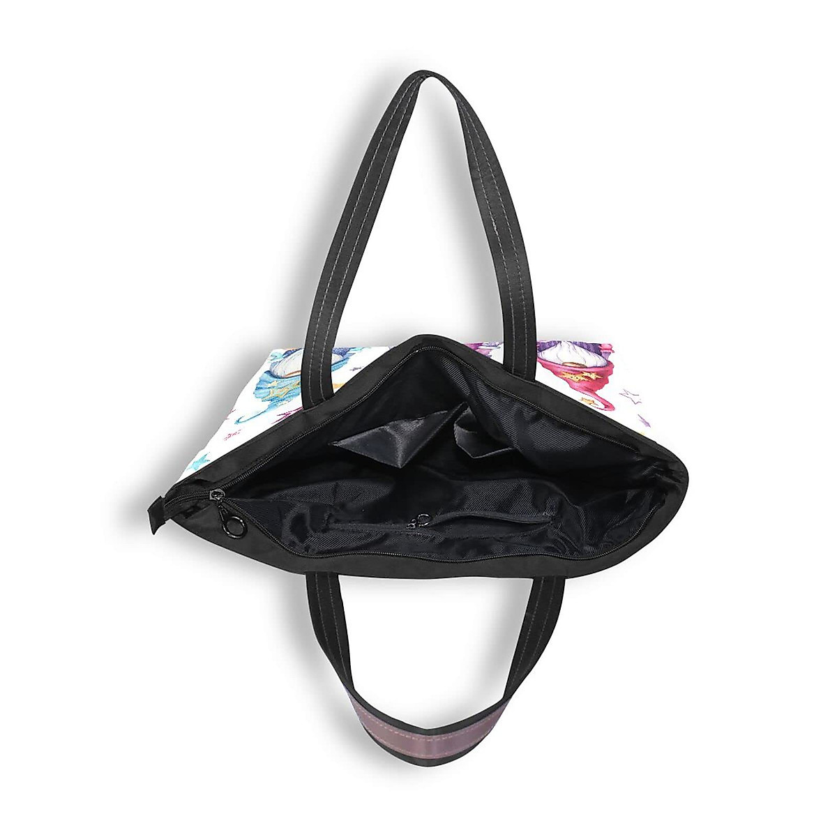 Women Tote Top Handle Shoulder Bags, Magic Gnomes with Stars Tote Bags Purses Daily Use, Tote Purse for Women