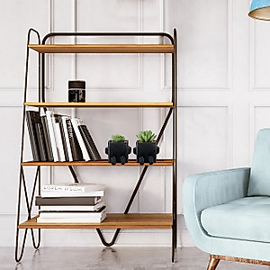 WOODWORD Desk Plant Fake Succulents in Black Modern Human Shaped Ceramic Pots Desk Decor for Office Plants Decor for Table Shelf Centerpieces, Cute Fake Plants Bathroom Decor 2pcs