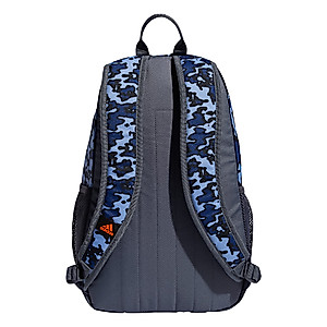 adidas Young Creator backpack, Flow Blur/Onix Grey/Signal Orange, One Size