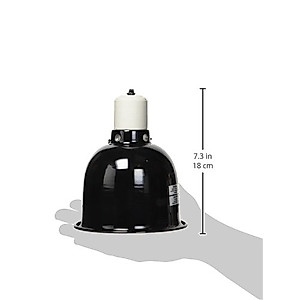 Zoo Med Mini Deep Dome Lamp Fixture with 5.5-Inch Dome, Black