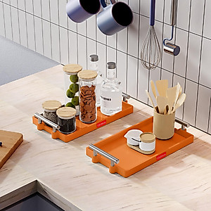 Silicone Bathroom Tray Countertop, Kitchen Tray for Counter, Perfume Key Trinket Ring Tray, Decor Soap Dispenser Countertop Tray for Kitchen Sink Organizer Tray, Toilet Tank Tray for Bathroom