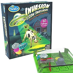 ThinkFun Invasion of the Cow Snatchers STEM Toy and Logic Game for Boys and Girls Age 6 and Up - A Magnet Maze Logic Puzzle