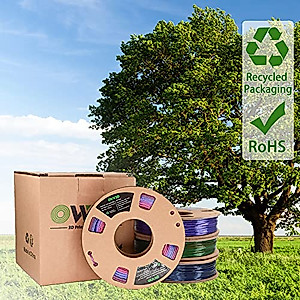 (2 Items) PLA Filament 1.75mm, 3D Printer Filament Silk Black Purple Green Blue and Red Purple Blue with Tri-Colors Rainbow PLA Filament Red-Yellow-Blue, Silk PLA Filament 1kg+4 * 200g