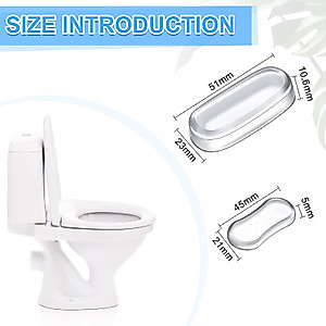 20 Pieces Toilet Seat Bidet Replacement Kit Quiet Soft, Silicone Rubber Lid Bumper Universal Toilet Seat Bumper for Bidet Attachment with Strong Adhesive for Families, Hotels, School Toilet