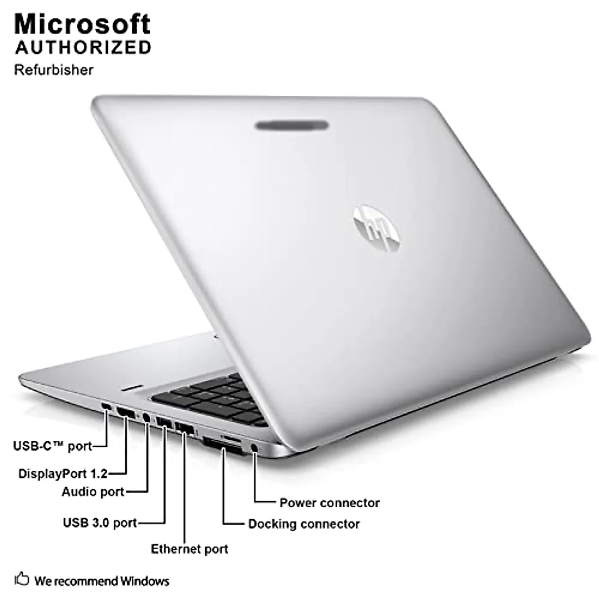 HP EliteBook 850 G3 15.6 FHD, Core i7-6600U 2.6GHz, 16GB RAM, 512GB Solid State Drive, Windows 10 Pro 64Bit, CAM, (Renewed)