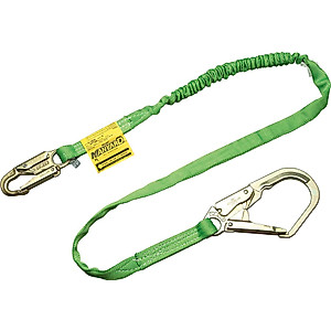 Miller by Honeywell 219TWRS/4FTGN 4-Feet Manyard High Performance Shock-Absorbing Web Lanyard with 1 Locking Snap Hook, Green