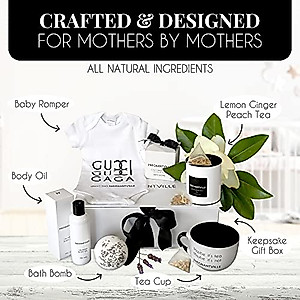 Pregnantville - Pregnancy Gifts, Pregnancy Must Haves, New Mom Essentials for Relaxing, First Time Mom Gift Idea, Pregnant Mom Gifts - Black Romper