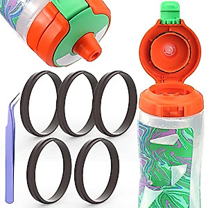 BABORUI 5Pcs Leakproof Rubber Seal Compatible for Gatorade Water Bottle, Replacement Gasket for Gatorade GX Pods Bottle, BPA Free Rubber Ring for 30oz Gatorade GX Water Bottle Replacement Lid