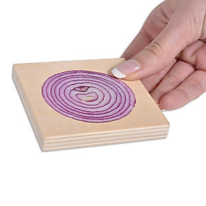 TickiT Wooden Fruit & Vegetable Match - Set of 28 - Real Pictures - Food Identification and Cognition Puzzle for Toddlers