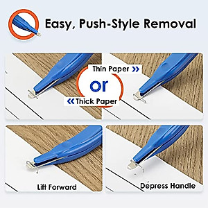 KTRIO 4 Pack Staple Remover Professional Magnetic Staple Removers Staple Remover Tool Staple Puller Stapler Removers Staple Pullers Stick for Office School & Home, 4 Colored