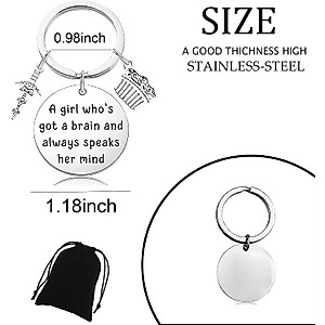 Mulan Jewelry Mulan Keychain Mulan Quote Gift A Girl Who’s Got A Brain and Always Speaks Her Mind Inspiration Gift (Mulan KS)