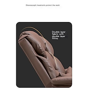 FrYsky Home Office Desk Chairs, Swivel Chair Leather Sofa Chair Reclining Leisure Chair Home Office Computer Lift Swivel Chair (Color : Off-White, Size : Foot Pedal)