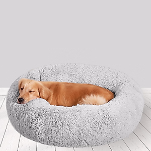 METCHIC Calming Dog Beds Large Dogs, Anxiety Dog Beds Medium Dogs, Dog Cuddler Beds Small Dogs, 36''