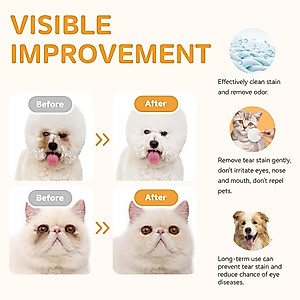 Eyes Wipes for Dogs - Gently Remove Tear Stain - Dog Eye Cleaner,Eye Debris, Discharge, Mucus Secretions - Dog Eye Wipes Tear Stain Remover - Dog & cat Eye Wipes - 220pcs