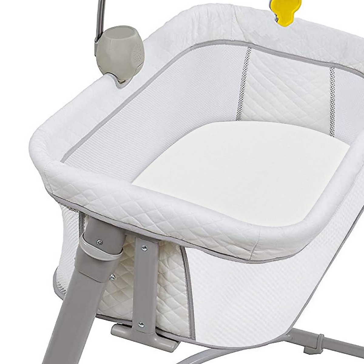 CaSaJa White 3 Pack Bassinet Sheet Set, Silky Soft Handfeel with Comfy Napping Surface for Baby Boy and Girl, Flexible Fit Various Kinds of Cradle and Bessinet Mattress Up to 15" x 30" and Breathable