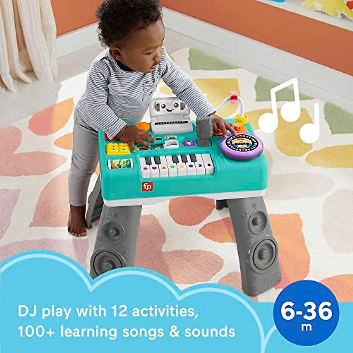 Fisher-Price Laugh & Learn Baby & Toddler Toy Mix & Learn Dj Table Musical Activity Center With Lights & Sounds For Ages 6+ Months