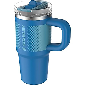 Stanley Quencher ProTour Flip Straw Tumbler with Leakproof Lid 14 oz | Built-In Straw and Handle | Cup Holder Compatible for Travel | Insulated Stainless Steel Cup | BPA-Free | Azure Fade