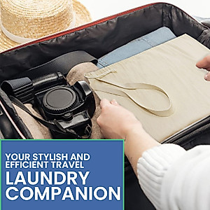 Laundry Bags |Christmas DIY| Canvas Cotton Long Strap & Drawstring Closure| Travel Laundry Bag for Dirty Clothes |Hamper Liner Bag| Washable Home Storage College Dorm& Back-to-School| 28"x36"-1 Pack