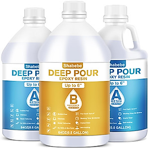 Epoxy Resin, Upgrade Formula 32OZ 2X UV Resistant Resin, Epoxy Casting and Coating Resin Kit with Sticks, Self Leveling Easy Mix for Art, Crafts, Jewelry Making, River Tables of Art Resin
