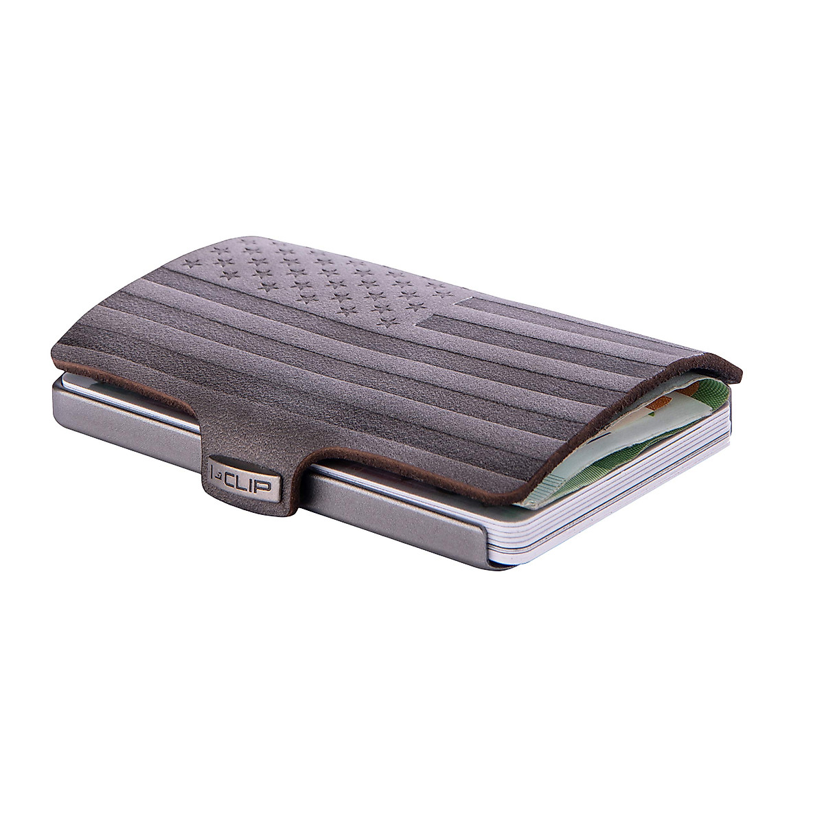 I-CLIP Original Silver Merica Urban Grey, wallet, money bag, purse, credit card case, credit card holder