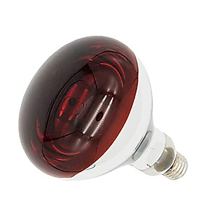 Qixivcom 2-Packs 275W Heat Lamp Bulb Infrared Heating Bulbs Dark Red Light Glass Heat Lamp E26 Waterproof Anti-Explosion Thickened Bulbs for Piglet Chicken Duck Birds Bathroom Light Therapy Use