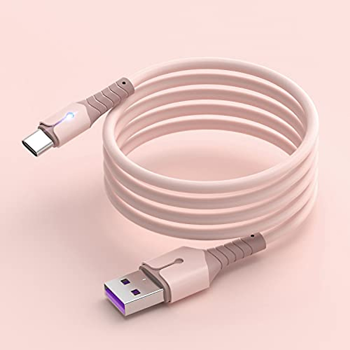 BGNTBUK Charging Cable 10 Silicone Type-C Liquid with Light Charger 3A Cable Fast 2M Cable Data Cable&Charger Charging Cable for Android Devices 10ft