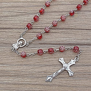 Confirmation Rosary Favor (12 PCS) Red Bead rosary