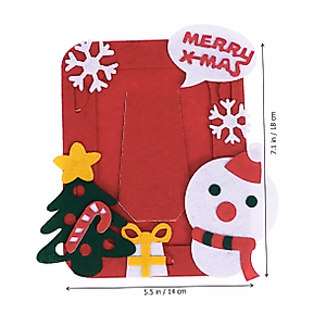 NOLITOY Christmas Photo Booth Prop Frame Christmas Picture Frame Craft Holiday Picture Frame Christmas Picture Frame Kids Christmas Photo Frame Red Photo Frame Child Kraft Paper Decorate