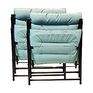 Sun-Ray 213028 Folding Chairs with Cushions and Table, Aqua