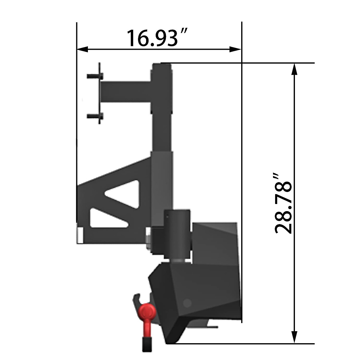 TIOYAR Textured Black Rear Bumper Compatible with Toyota 2016-2023 Tacoma 3rd w/Spare Tire Holder & Spare Fuel Drum Holder & 4 LED Lights & D-Ring+Sensor Mounting Holes