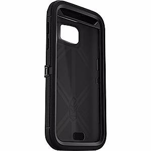 OtterBox Samsung Galaxy S7 Defender Series Case - BLACK, rugged & durable, with port protection, includes holster clip kickstand