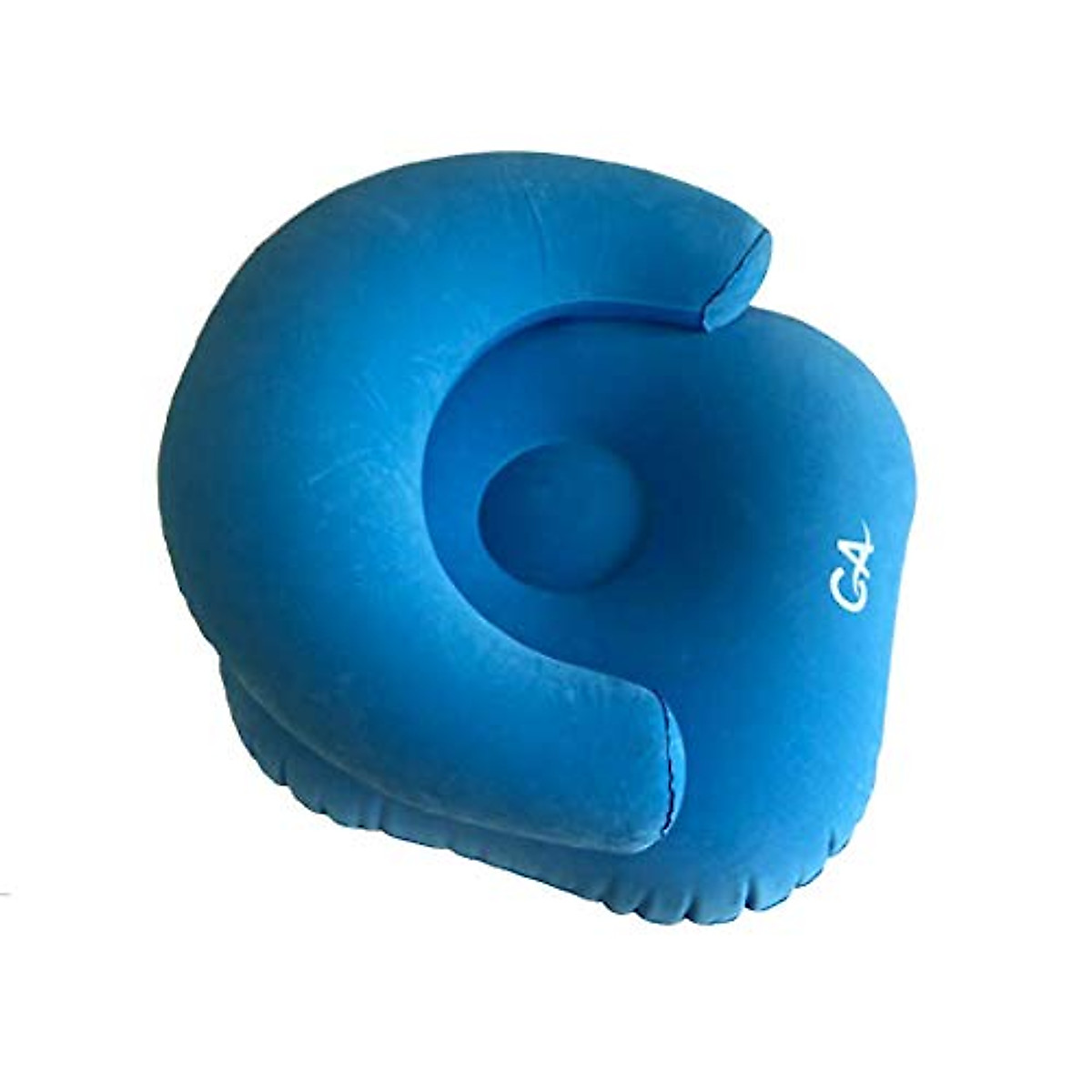 Comfort Axis Heavy Duty Inflatable Flocking Lounger Sofa, Wide Armrest Design for Kids Blue 23.5" by 23.5" by 16"