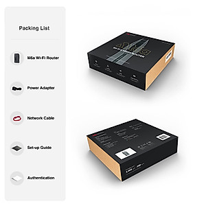 Mercku M6a Mesh Wi-Fi 6 Router for Wireless Internet 1 Pack Covers up to 3,000 sq.ft. Can Add More Units to Form a Mesh Wi-Fi System, Dual-Band Gigabit Router, App Control, AX1800, Iron Grey