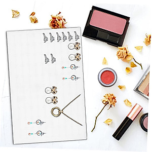 BUGUUYO 10pcs Jewelry Box Pad Sponge Pad for Ring Earring Display Tray Ring Holder Insert Ear Stud Pad Showcase Display Trays Ring Foam Insert Velvet Earrings Pad Leather White