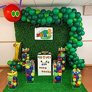 Beaumode DIY 141pcs Green Caterpillar Balloon Garland Kit For First Birthday Baby Shower Kids Hungry Caterpillar Themed Party Decoration (Green)