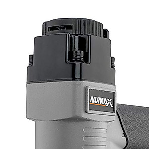 NuMax SL31 Pneumatic 3-in-1 16-Gauge and 18-Gauge 2" Finish Nailer and Stapler Ergonomic and Lightweight Nail Gun with No Mar Tip for Finish Nails, Brad Nails, and Staples, Gray & Black